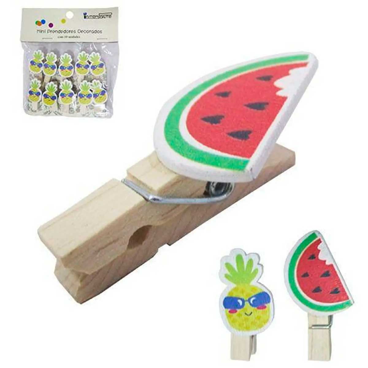 Mini Pregador em Madeira 3,5cm Modelos Sortidos Inter Ponte