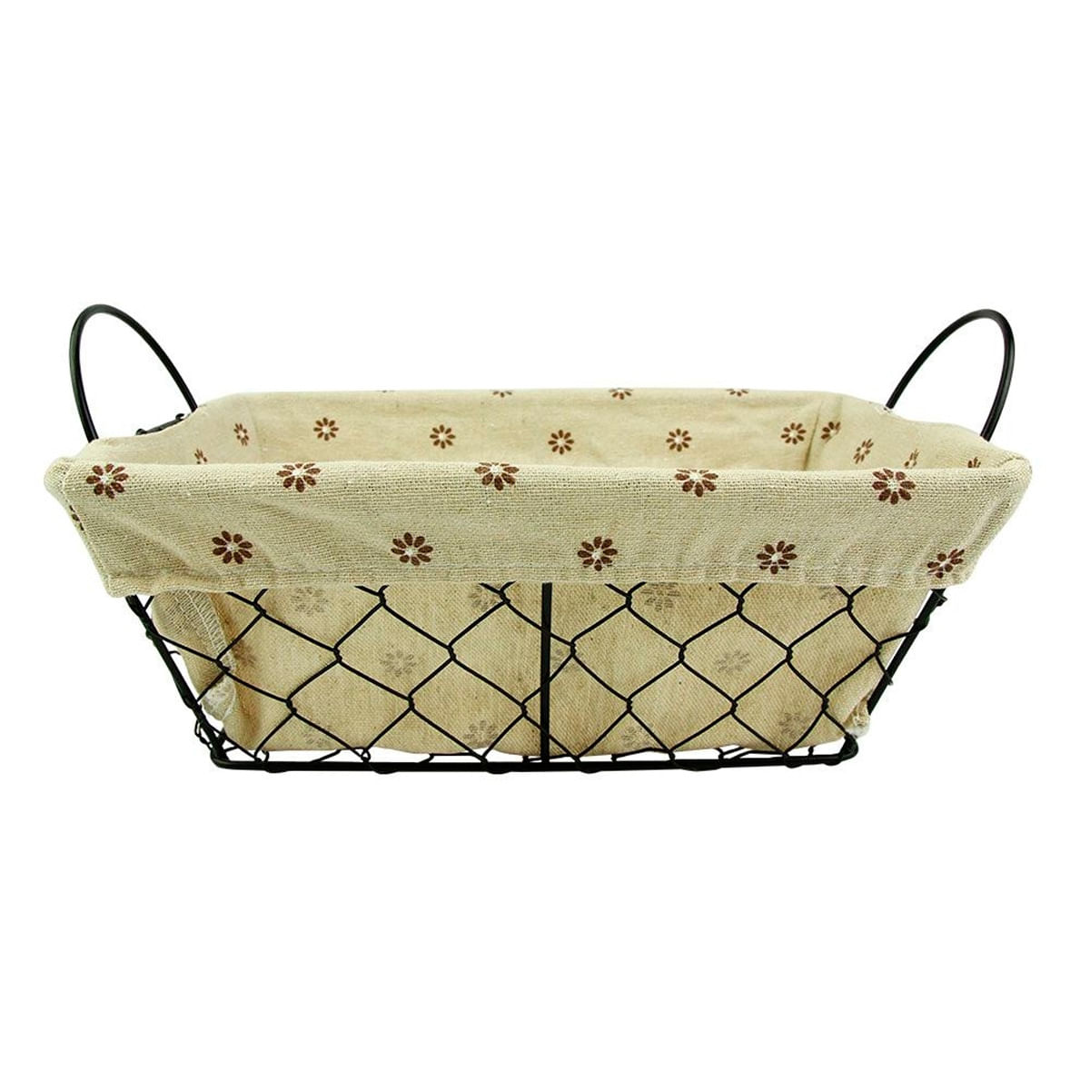 Cesto P/ Pães Retangular 29x20x14cm em Metal Clink