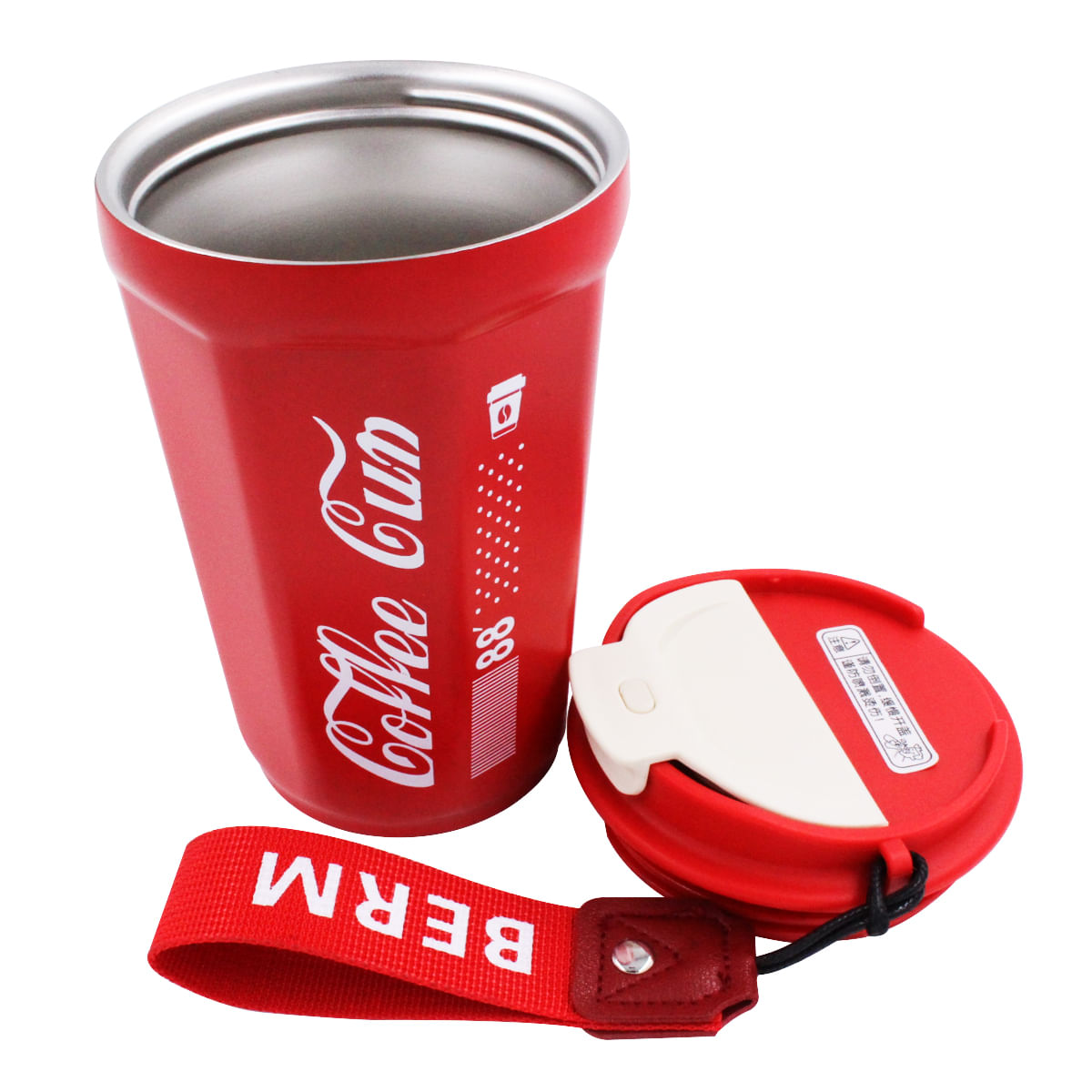 Copo Isotérmico C/ Alça 350ml em Aço Inox Golden Rio