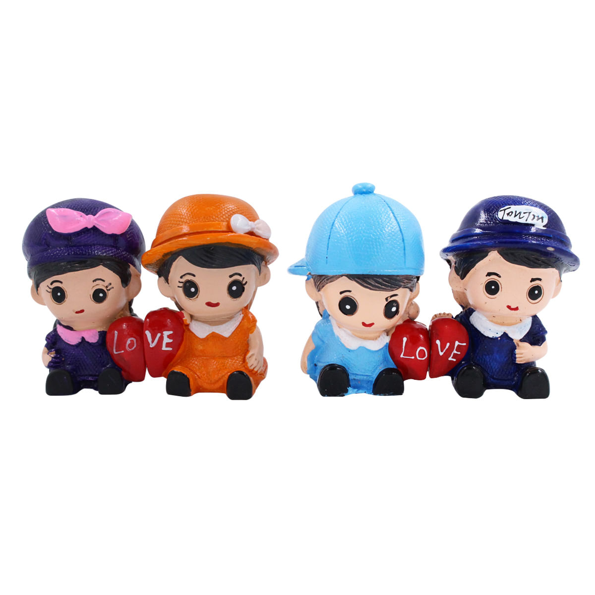 Jogo Bonequinha 4 Peças 5cm em Resina Golden Rio