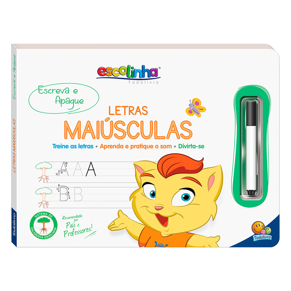 Livro Escolinha Escreva e Apague Letra Maiúscula em Papel Todo Livro Livro Escolinha Escreva e Apague Letra Maiúscula em Papel Todo Livro