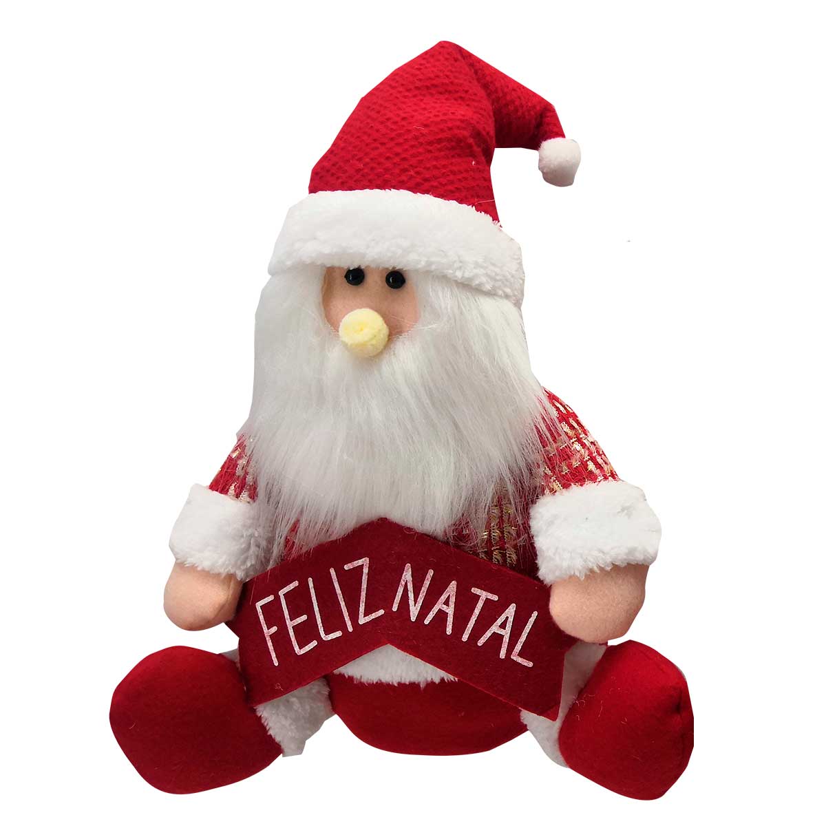 Bonecos Natalinos Feliz Natal 30cm em Poliéster Rio Master