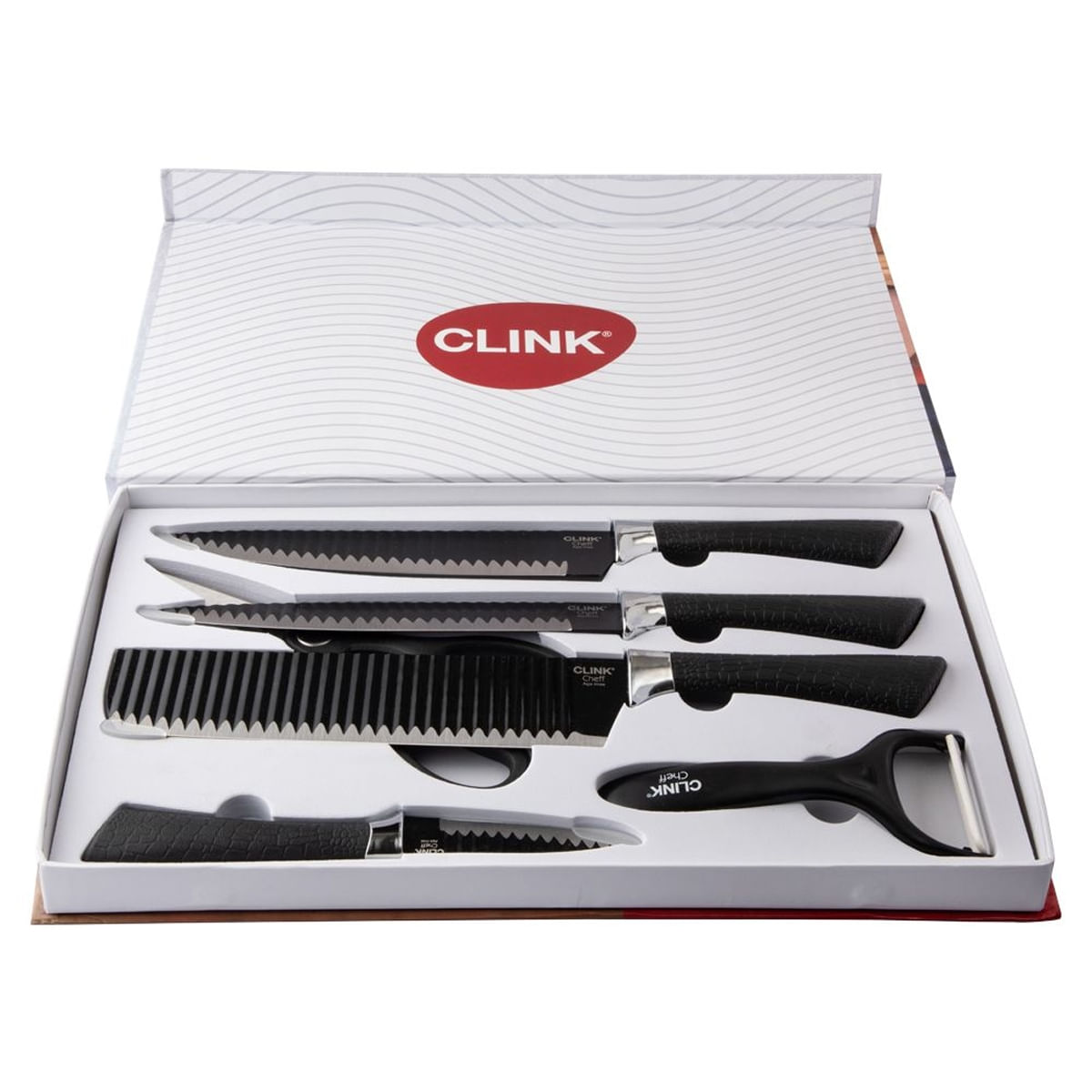 Kit Facas 6 Peças em Aço Inox Clink