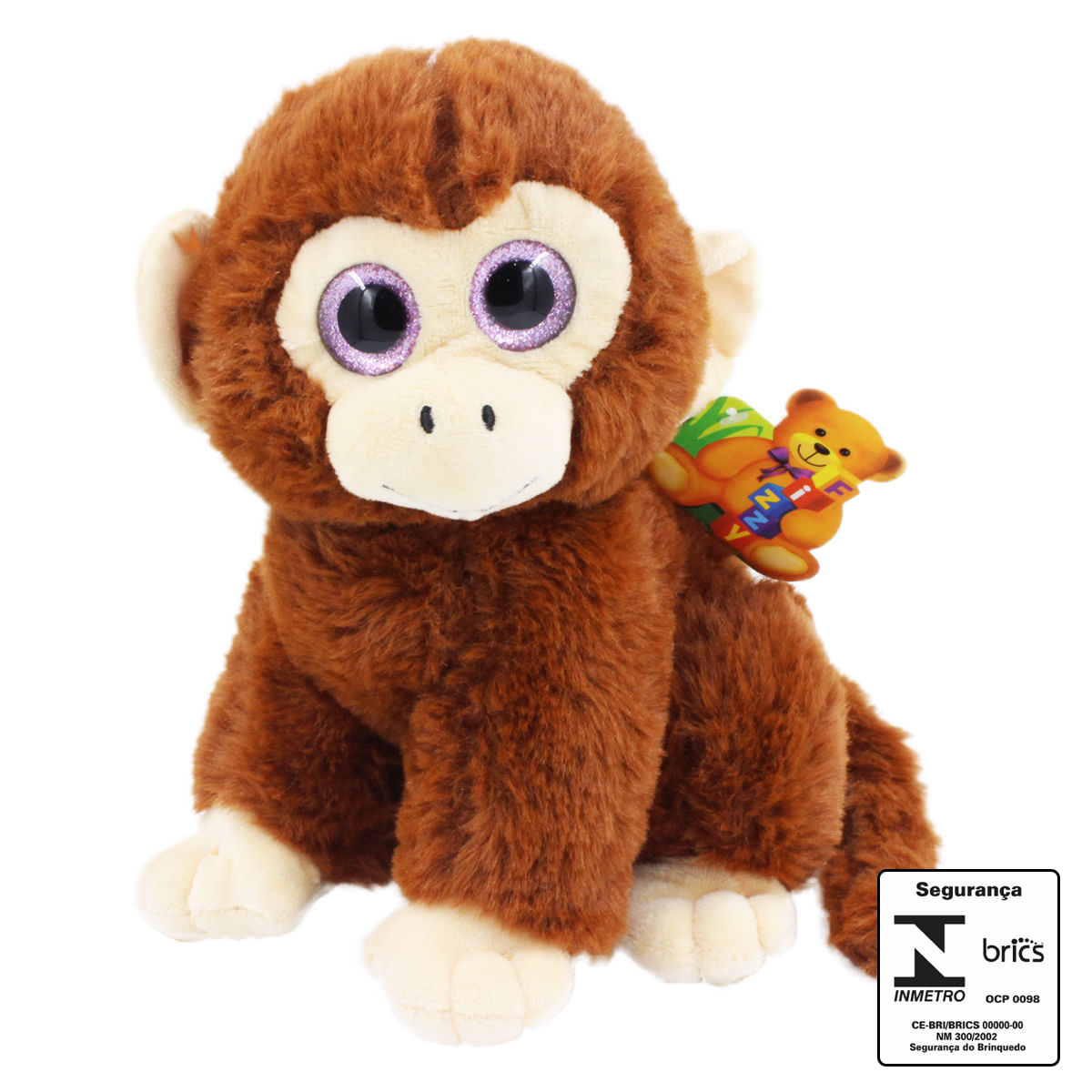 Macaco de Pelúcia 23cm em Poliéster Fizzy