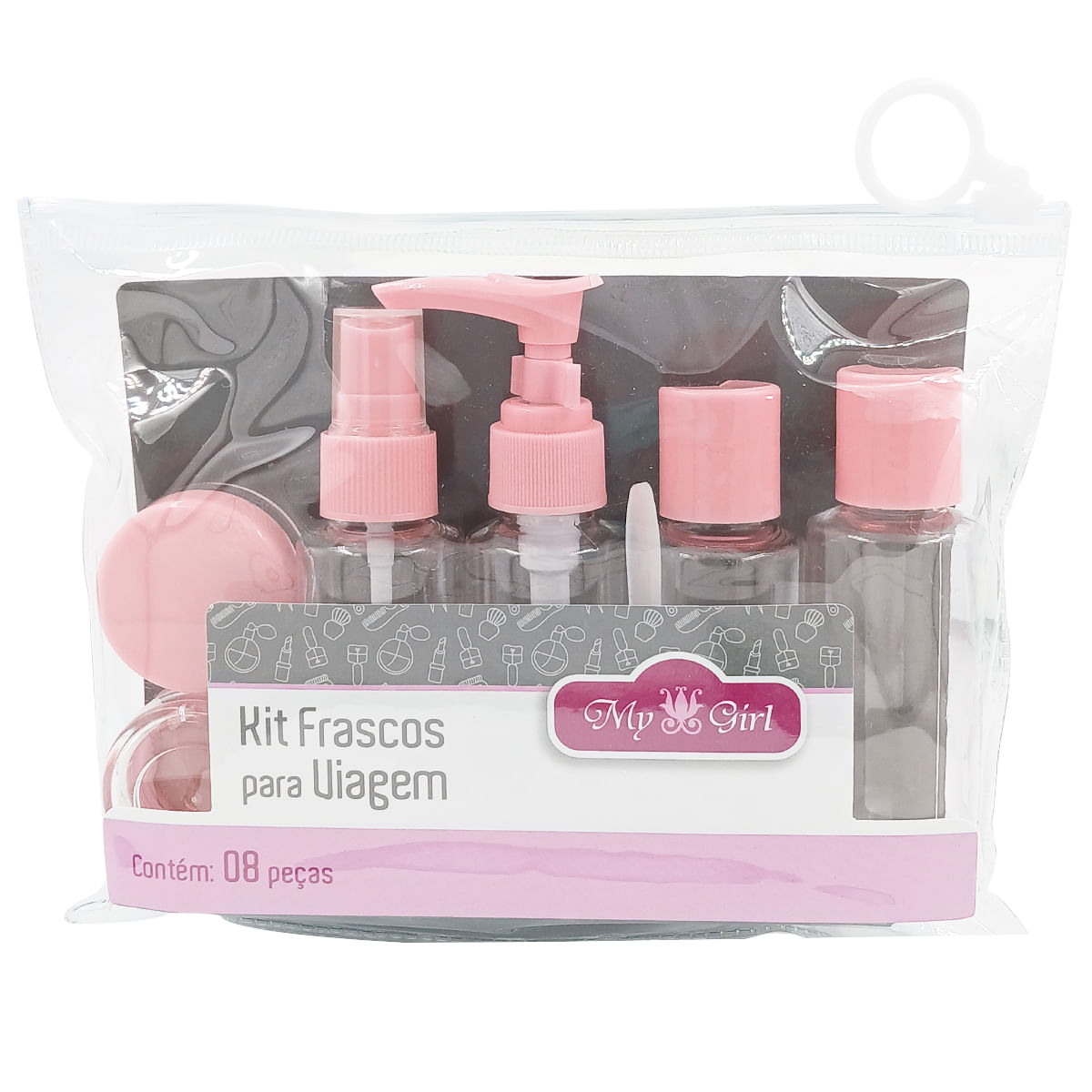 Kit Viagem 6 Peças em Plástico Rio de Ouro
