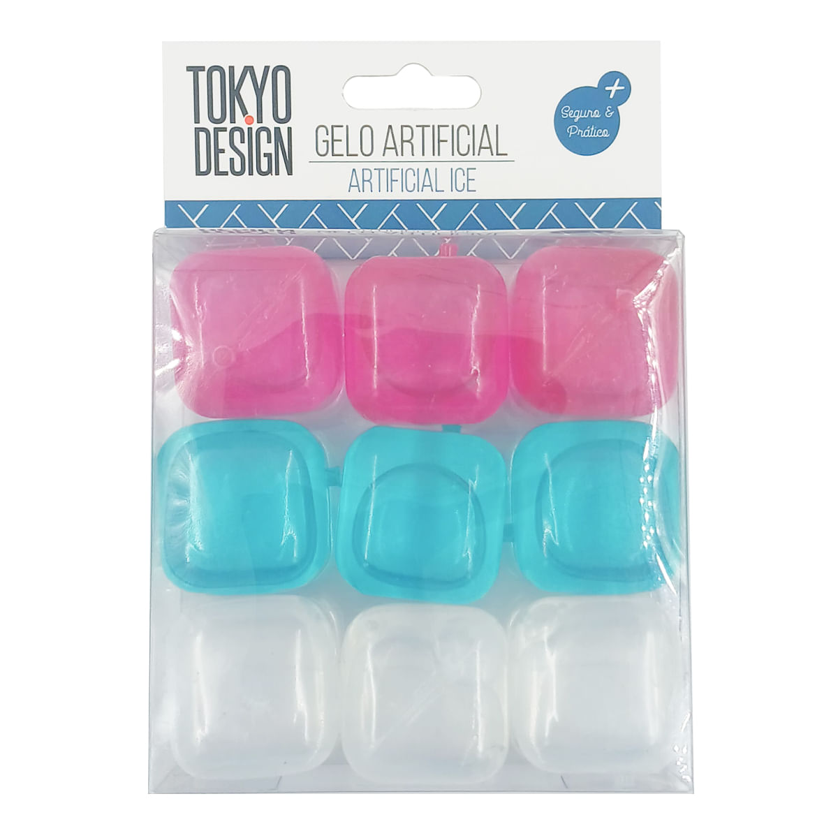 Gelo Artificial Cubo 9 Peças em Plástico Tokyo Design