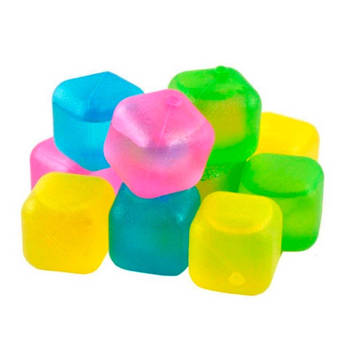 Cubos Gelo Artificial 12 Peças 2,5cm em Plástico Top Útil