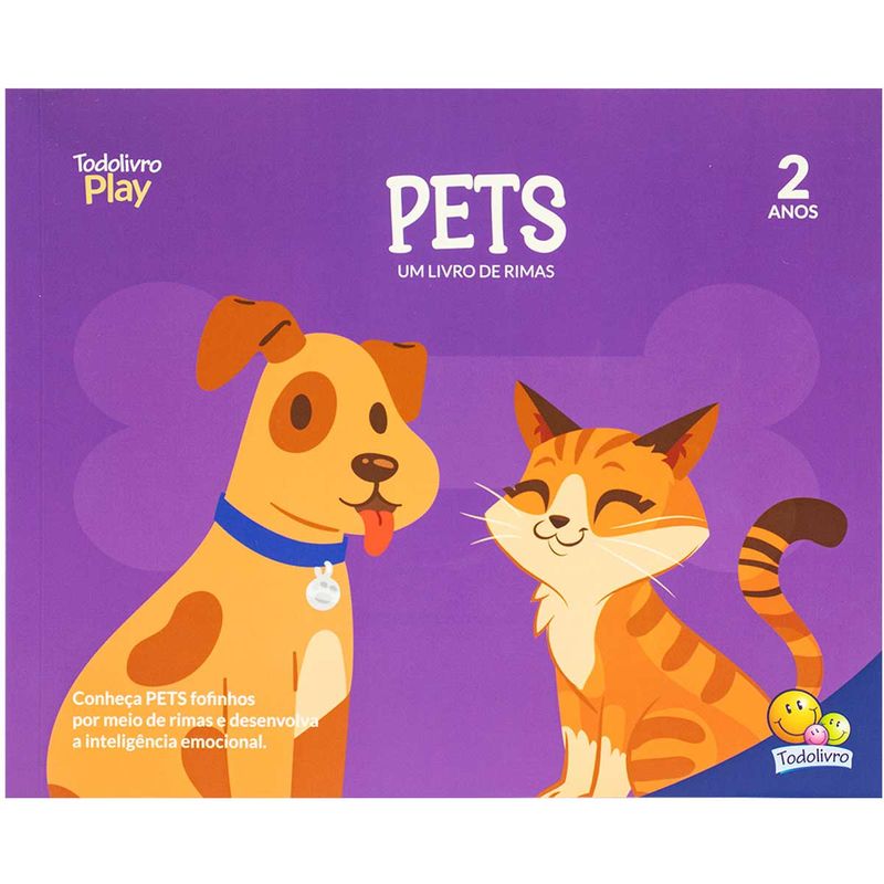 Livro Infantil Pets C/ Quebra Cabeça 17x21cm em Papel Todo Livro