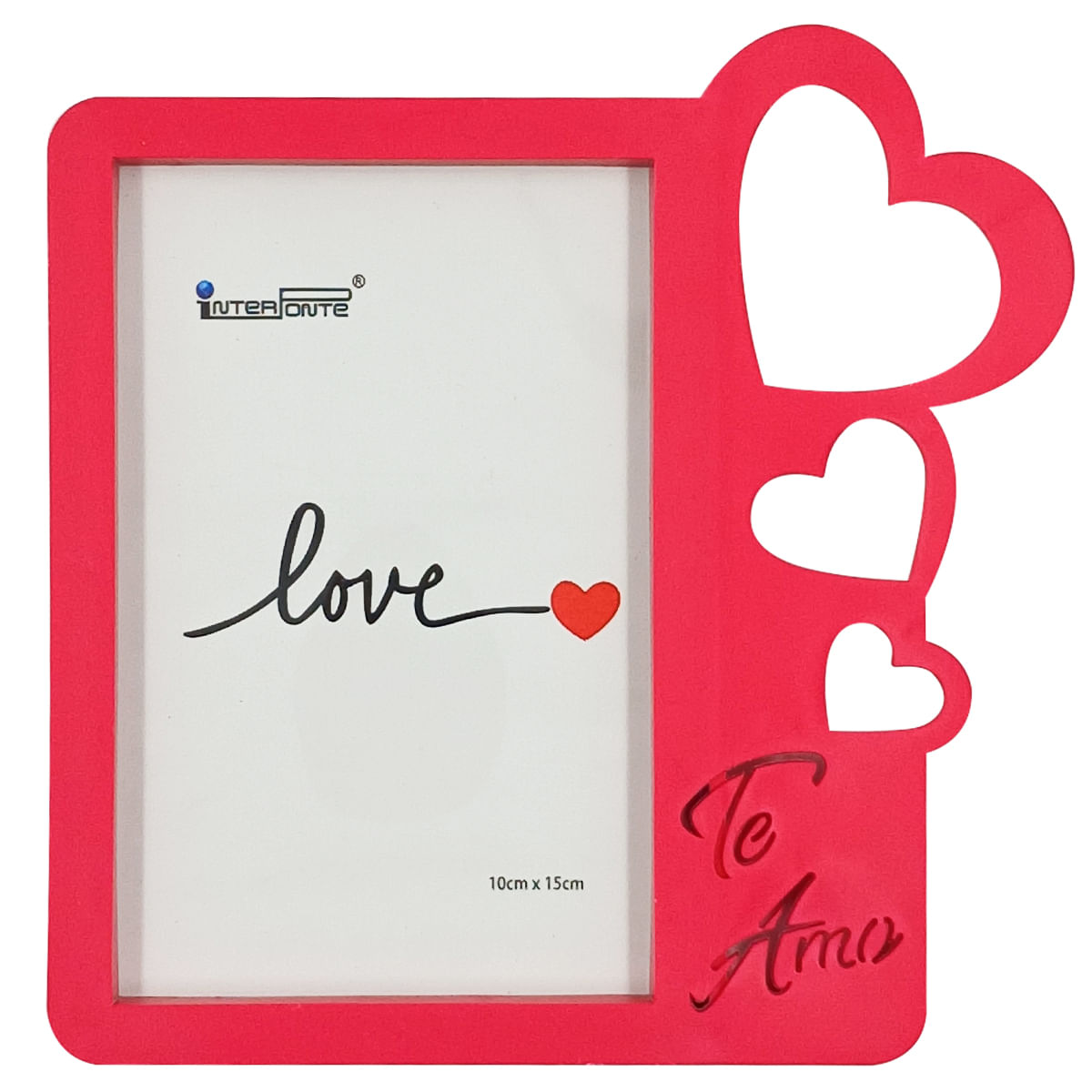 Porta Retrato Te Amo 10x15cm em Plástico Interponte