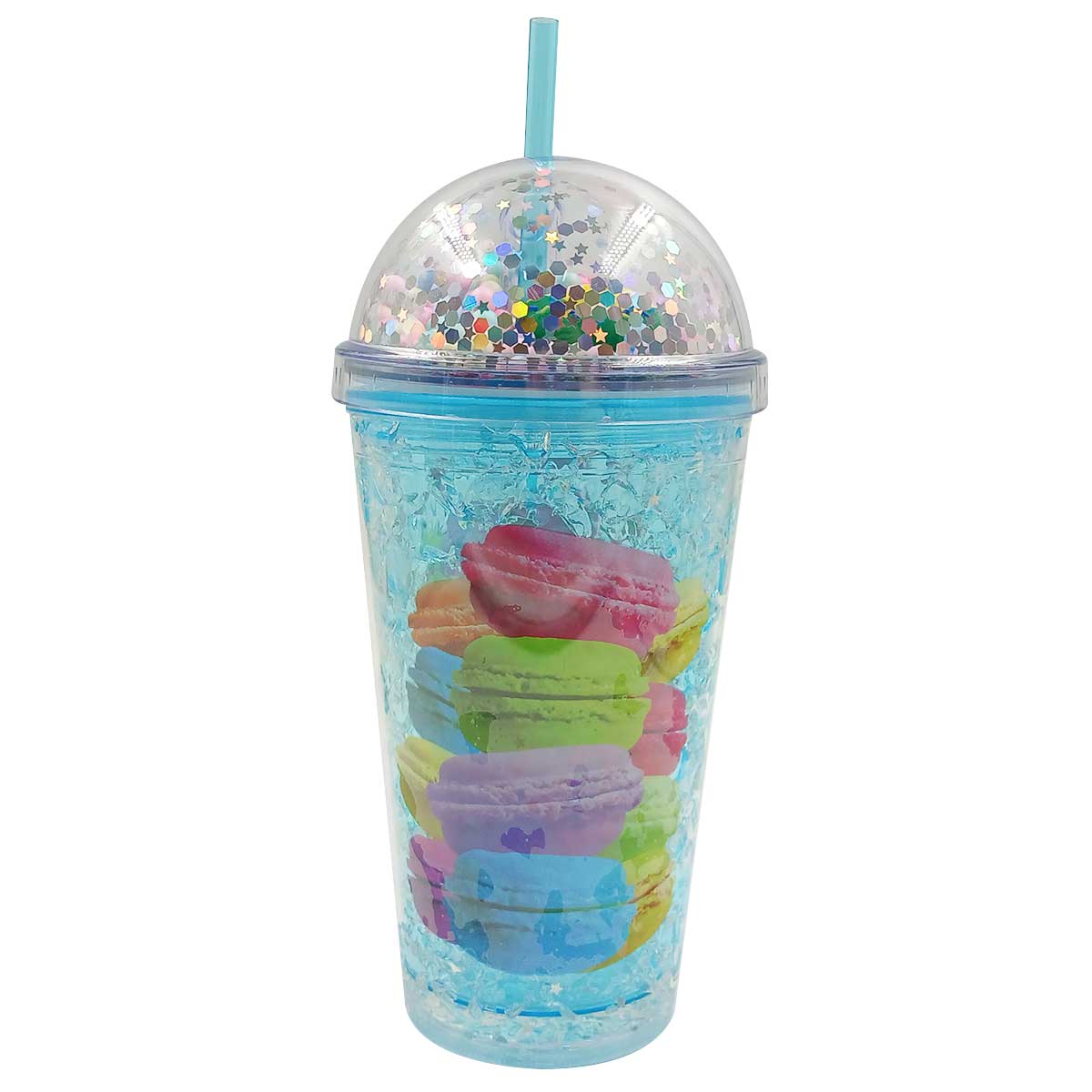 Copo Candy C/ Canudo 450ml em Plástico Tokyo Design