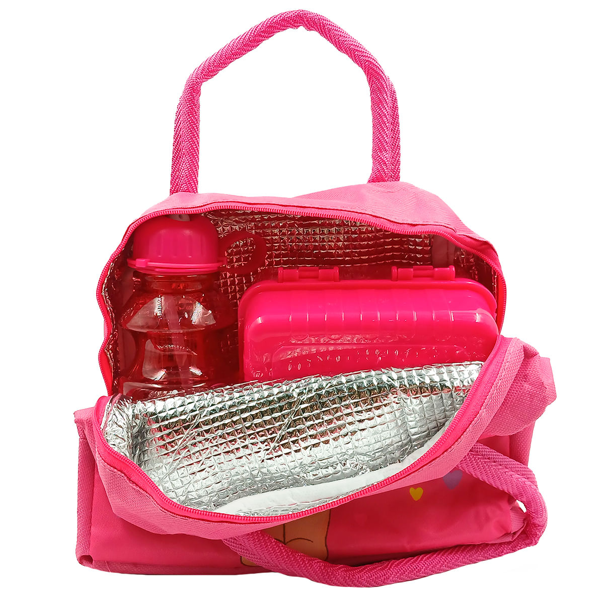 Kit Marmita Infantil C/ Bolsa Térmica 4 Peças em Plástico Interponte