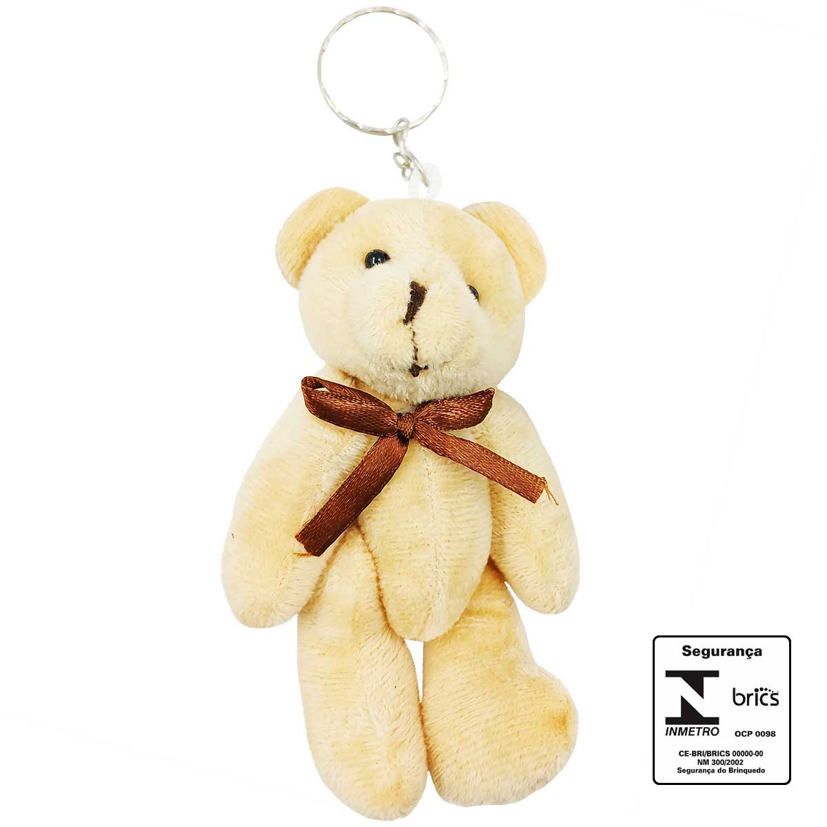 Chaveiro Urso de Pelúcia 13cm em Poliéster Interponte