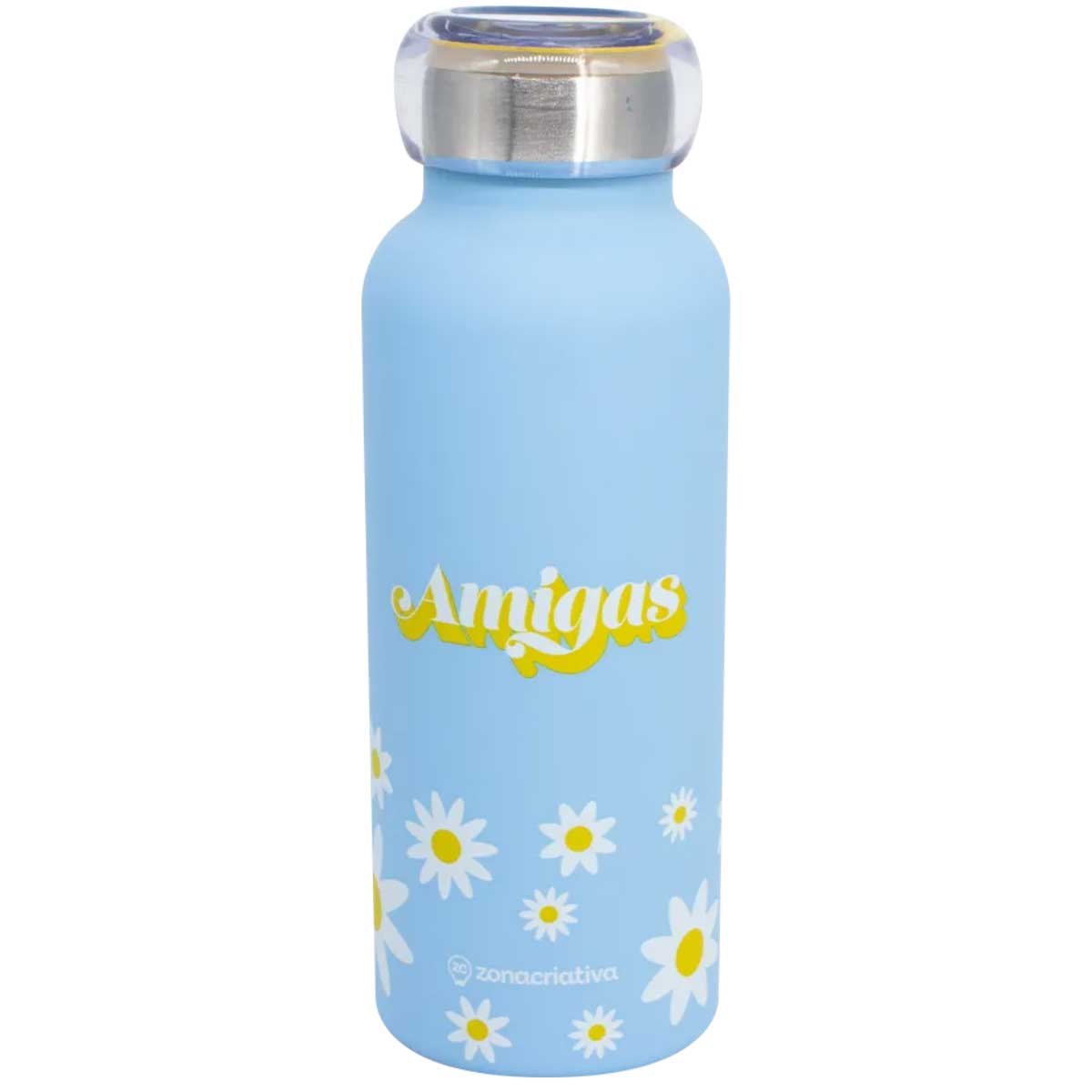 Garrafa Bubble Amigas Primavera 500ml em Aço Inox Zona Criativa