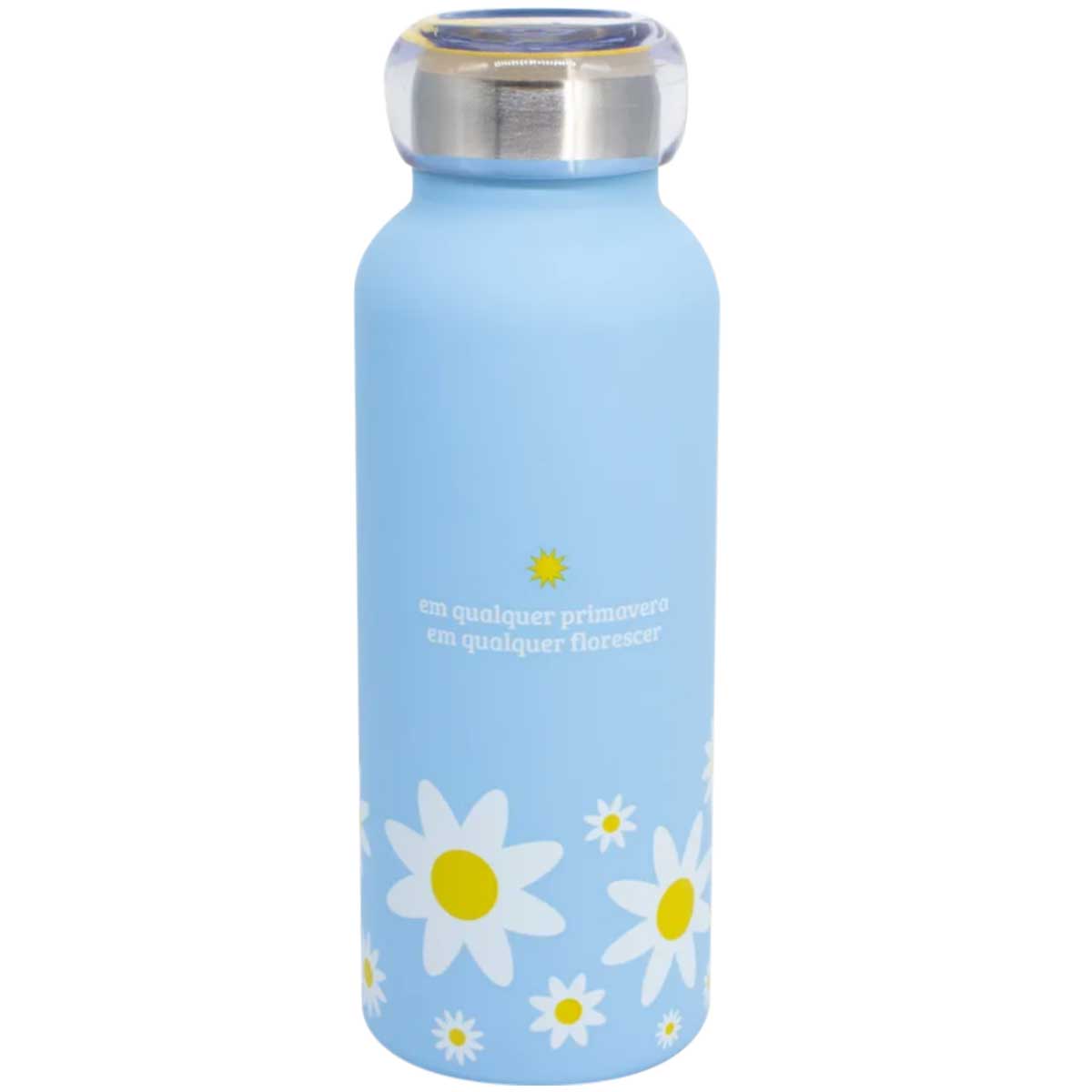 Garrafa Bubble Amigas Primavera 500ml em Aço Inox Zona Criativa