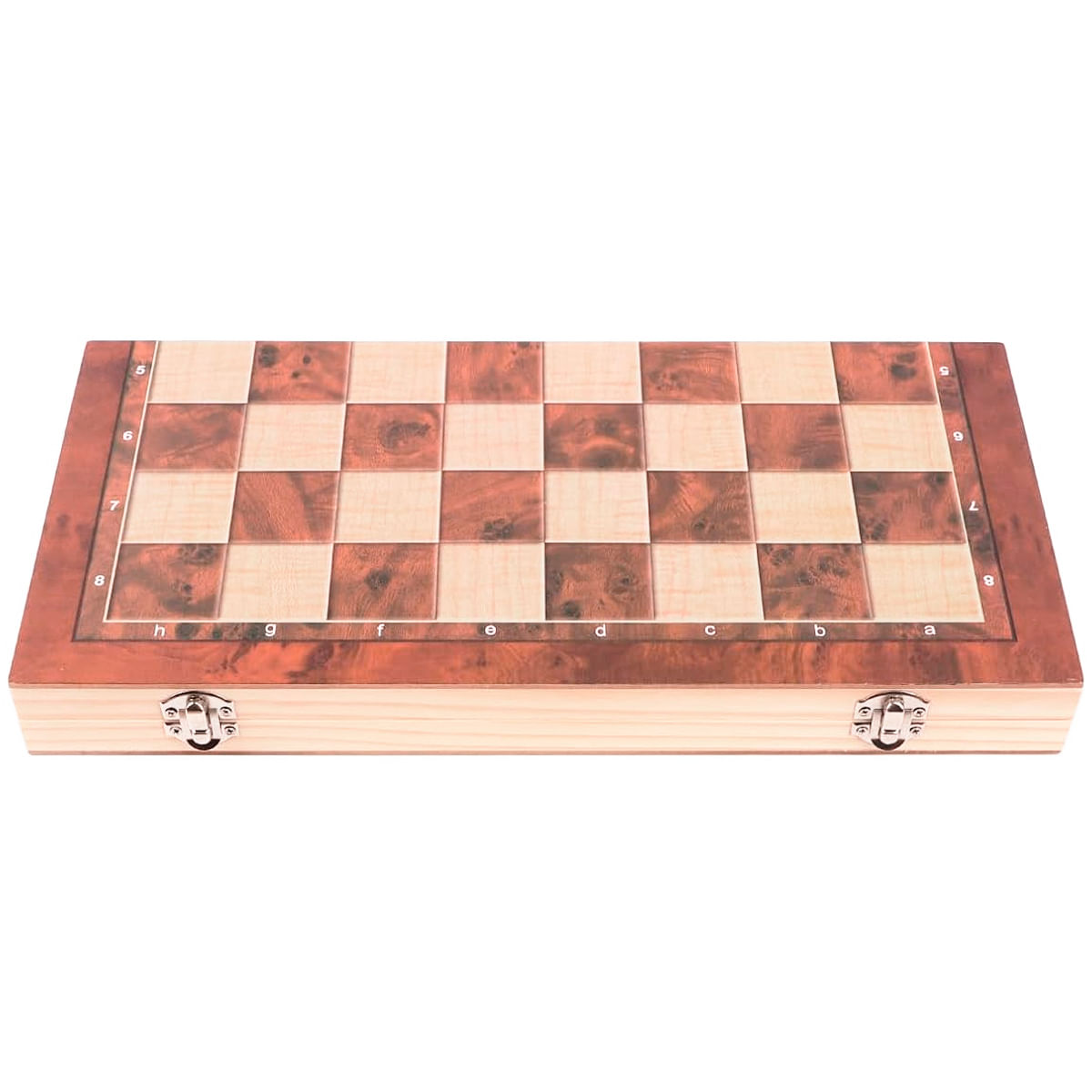 Jogo De Tabuleiro Xadrez 3 em 1 29x14,5x4cm em Madeira Rio Master