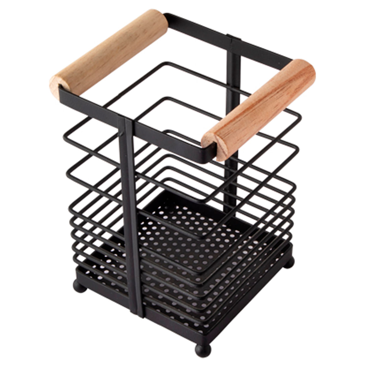 Porta Talher Quadrado 16x10cm Em Metal Clink