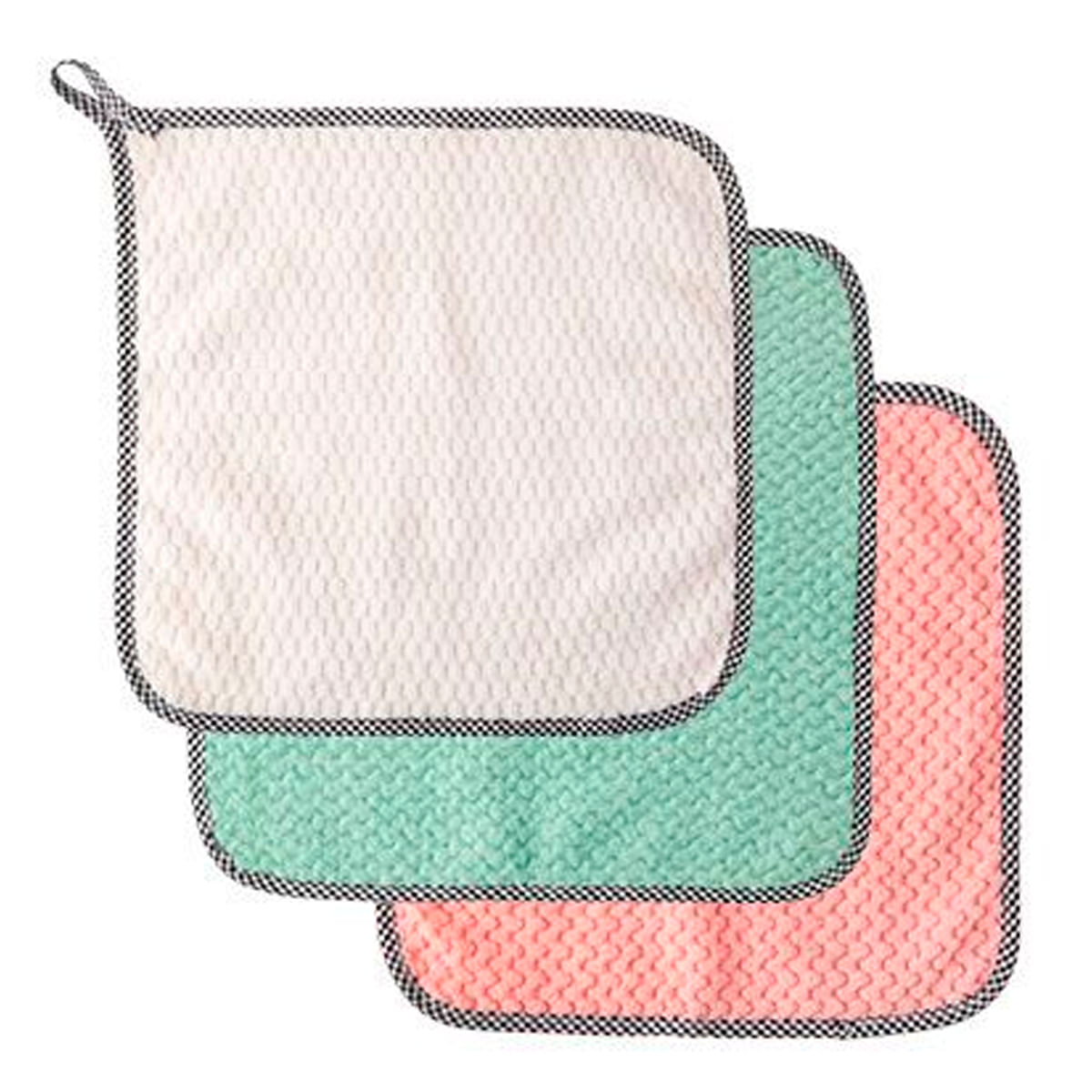 Pano P/ Limpeza Multiuso 3 Peças 24x24cm em Poliéster Clink