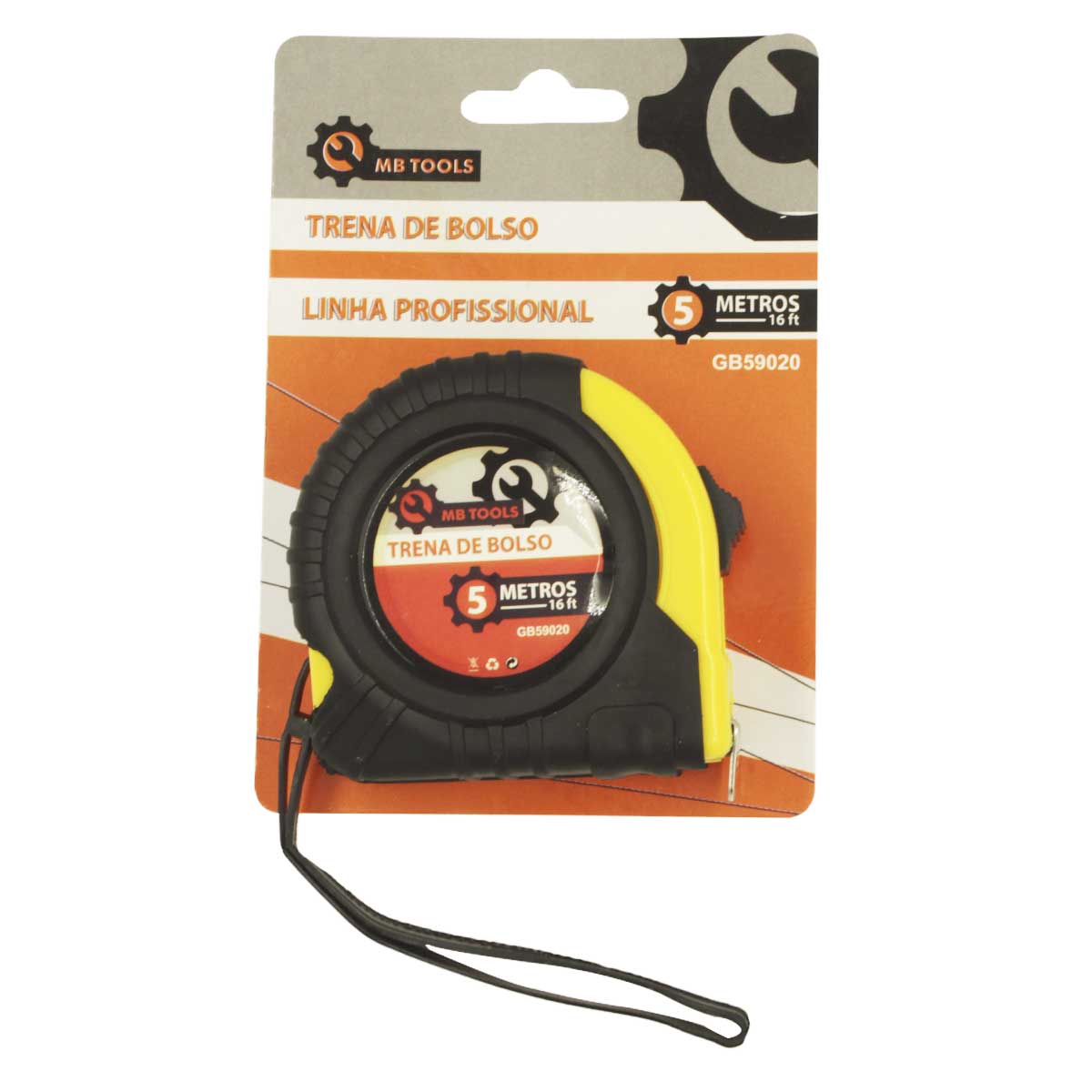 Trena C/Trava 5m Emborrachada em Plastico Mbtech