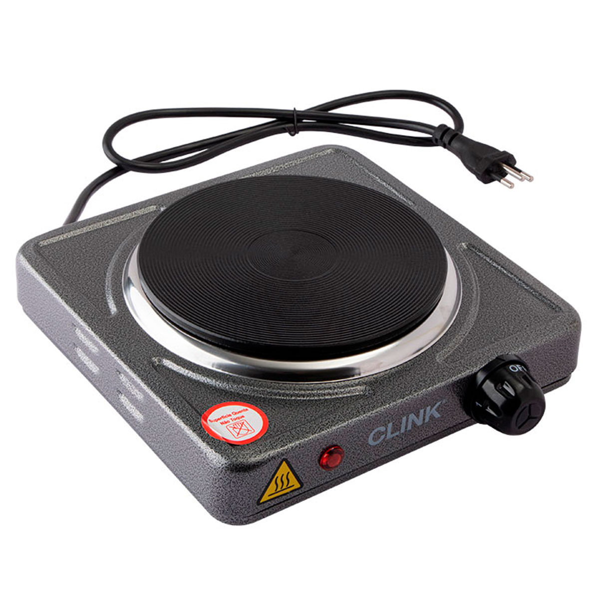 Fogão Elétrico C/ 1 Boca 21x21cm em Metal Clink