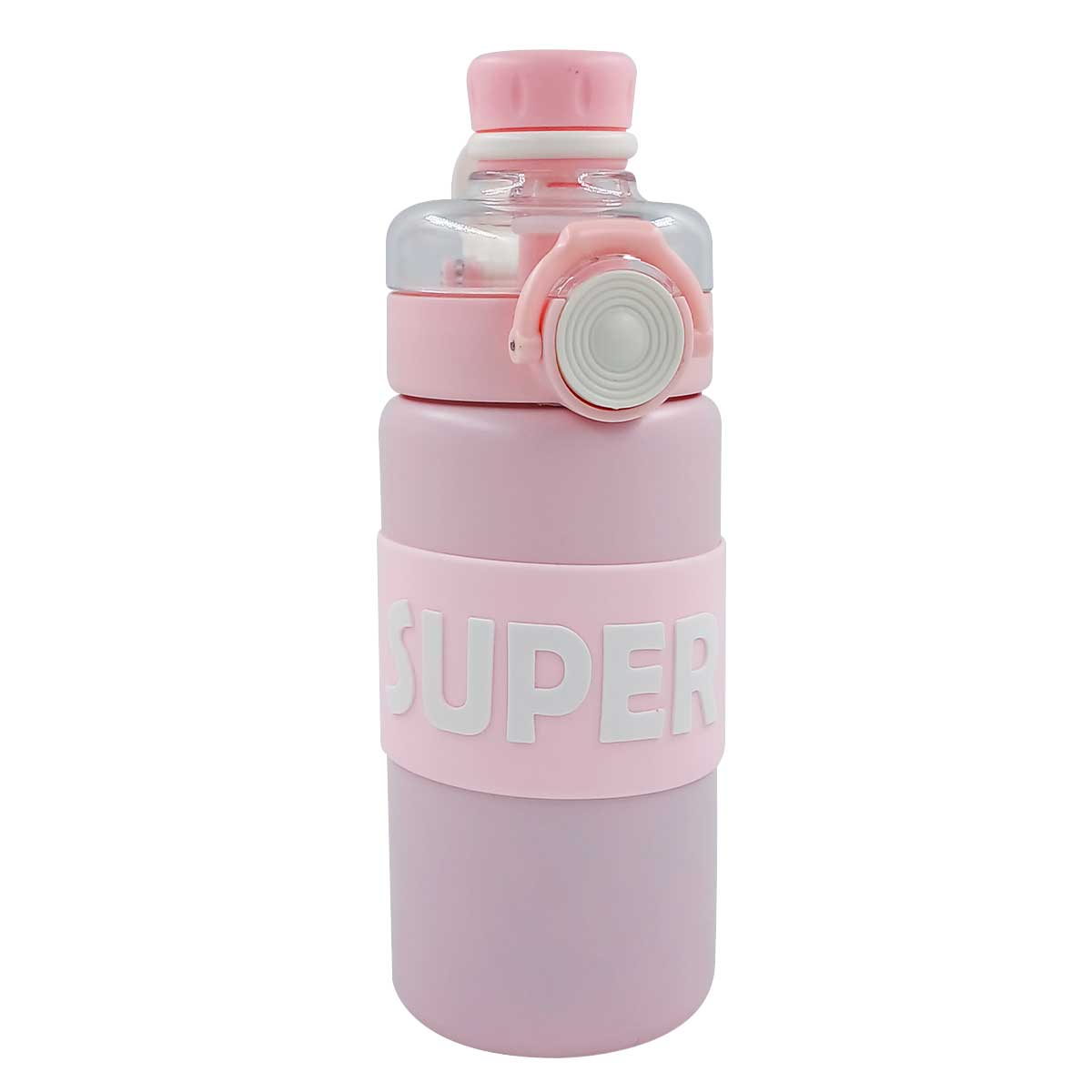 Garrafa Térmica C/ Alça + Canudo 700ml em Aço Inox Golden Rio