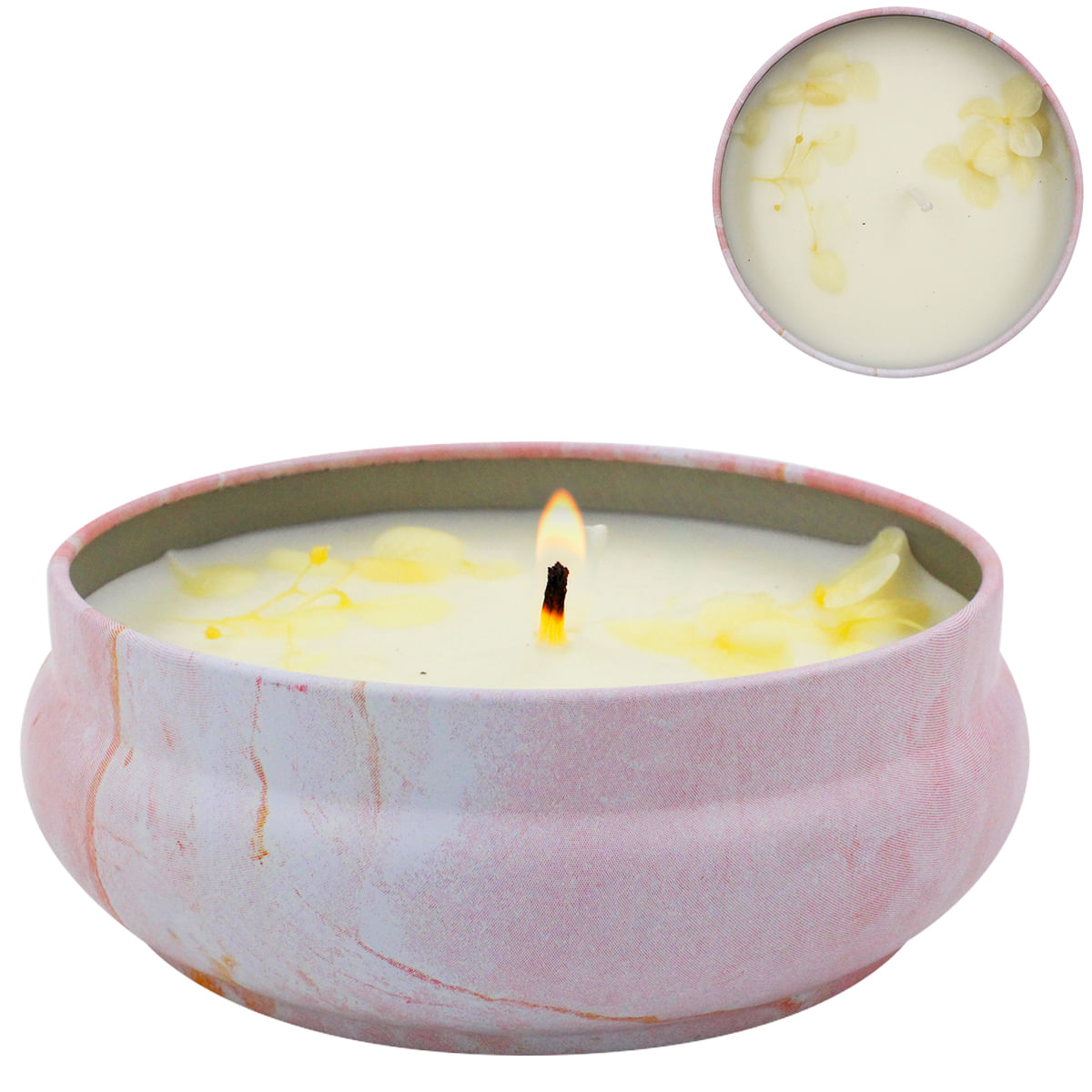 Vela Aromática C/ Suporte 8,5x4cm em Metal Gifthome