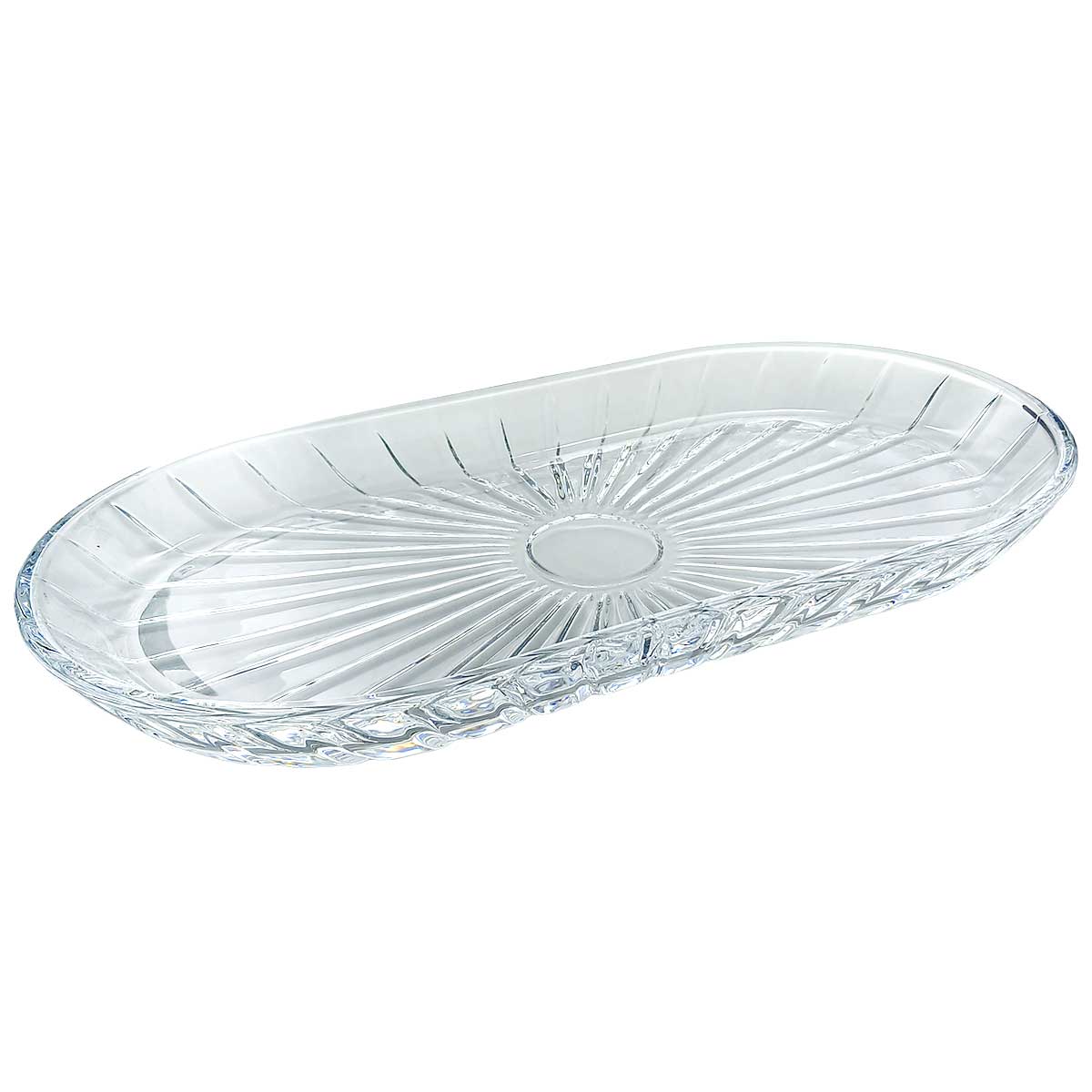 Travessa Oval Capri 28x13,5cm em Vidro Kehome